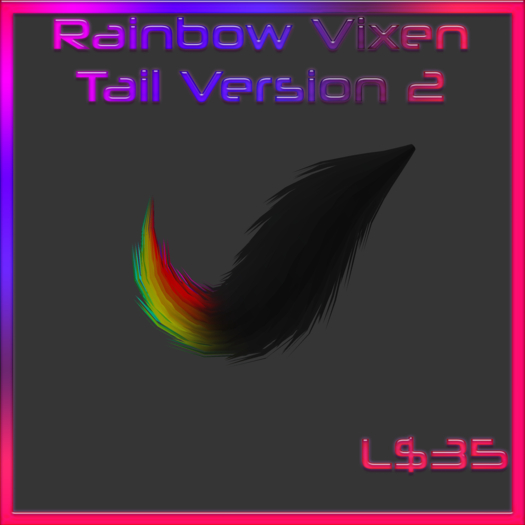 Second Life Marketplace - Rainbow Vixen Tail 2 Applier